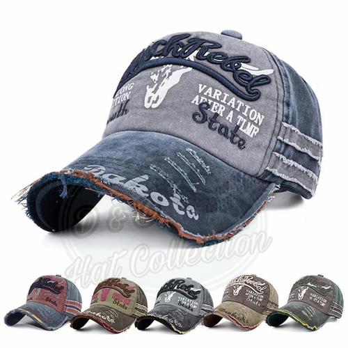 Jual Topi Baseball Denim Import Topi Pria Black Rebel / Topi Distro ...