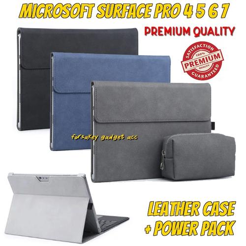 Jual Microsoft Surface Pro 4 5 6 7 Flip Book Cover Case Casing Power ...