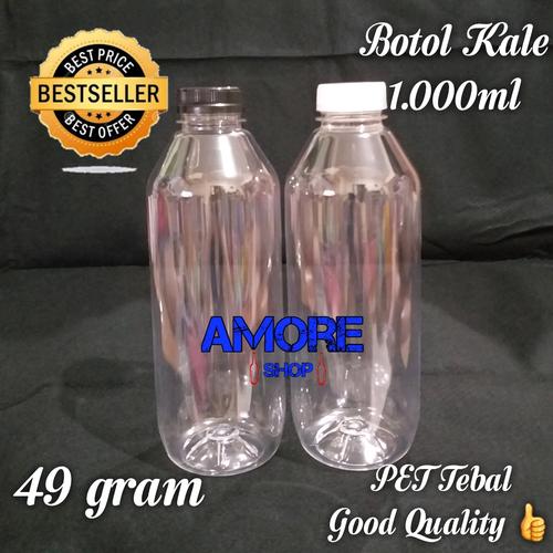 Jual Botol Kale 1 liter 1000ml - Botol Plastik 1lt Kopi Susu Boba Jus ...