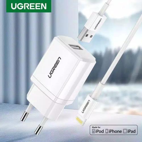 Jual Ugreen 5V2.1A Charger With 1 Meter MFI Lightning Cable for iPhone ...