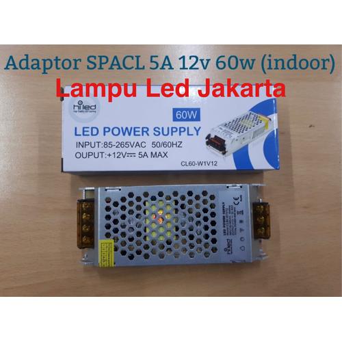 Jual Trafo HILED indoor tipe slim 5A (60watt) 12v. Powersupply hiled ...