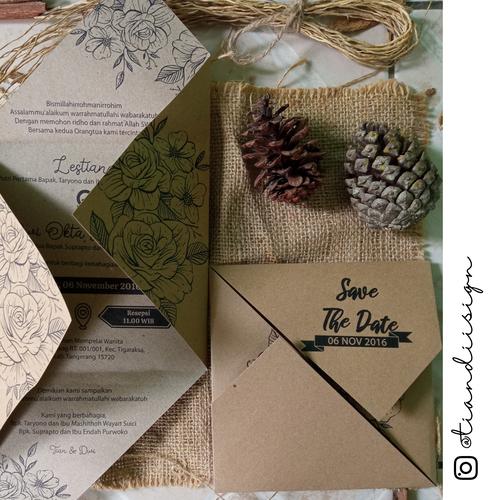 Jual Undangan Pernikahan Kraft Paper Origami - Kab. Tangerang - Tiandii ...