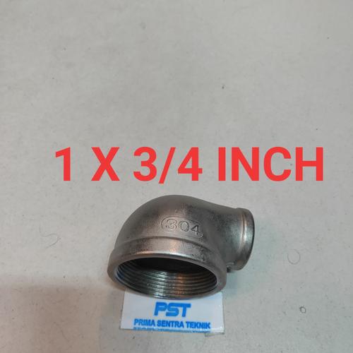 Jual ELBOW REDUSER L LBOW KNEE DRAT DALAM STAINLESS 304 SS 1 X 3/4 INCH - Jakarta Barat - Prima ...
