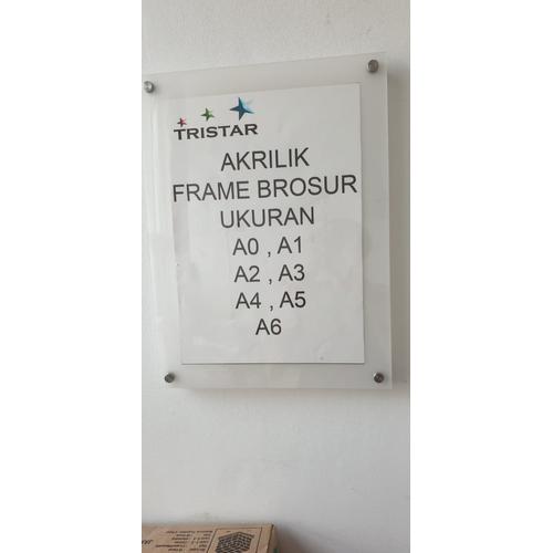 Jual Akrilik poster dinding A4/ 3mm+3mm(background putih+clear ...