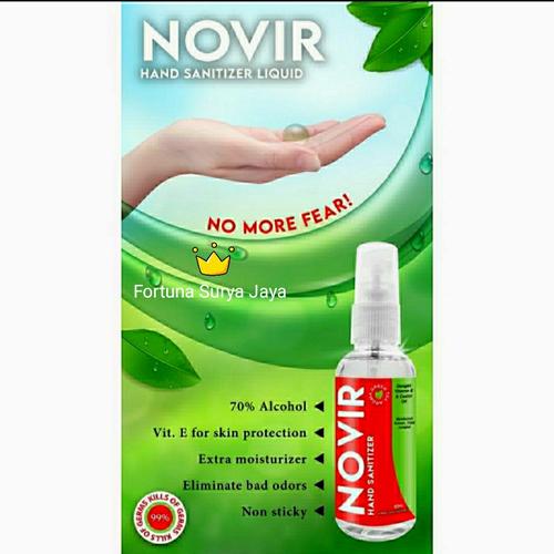 Jual Hand Sanitizer Antiseptic NOVIR Spray 60 ml [ Izin KEMENKES RI ...