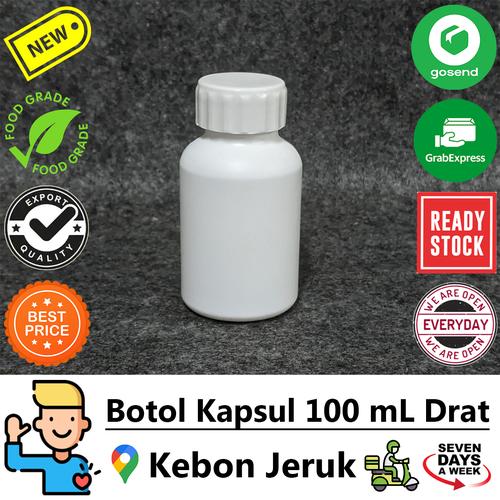 Jual Botol Kapsul / Obat HDPE 100 mL Drat (GoSend JakBar) - PA-100 ...