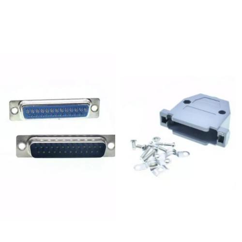 Jual Conektor Db-25 male + Cover Plastik db25/konektor db25 male+Cover ...