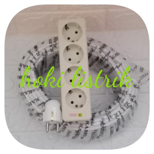 Jual kabel extension 30 meter 1 2 3 4 5 6 Lubang / kabel rol 2x1,5 ...