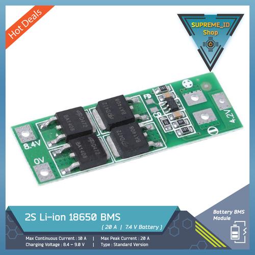 Jual 2S 7.4V Li-ion Lithium 18650 BMS Battery Charger Module | 8.4V 20A ...