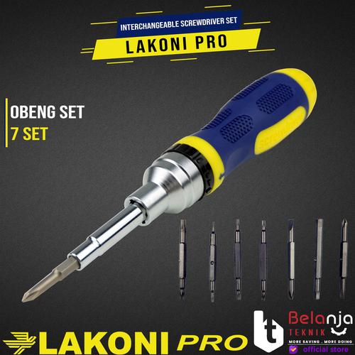 Jual Jetjo Tools Obeng Set 7 Pcs Interchangeable Screwdriver Set 7 Pcs ...