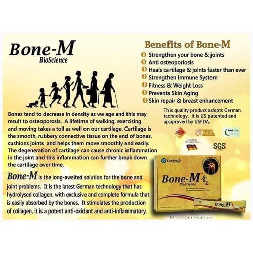 Jual Bone M Longrich Nutrisi Tulang,Kulit&Sendi (1 sachet 20gr) - 15 ...