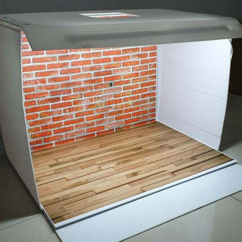 Jual Mini Box Studio Foto LED Uk. A3 (31x30x24 cm) Motif tembok semen ...
