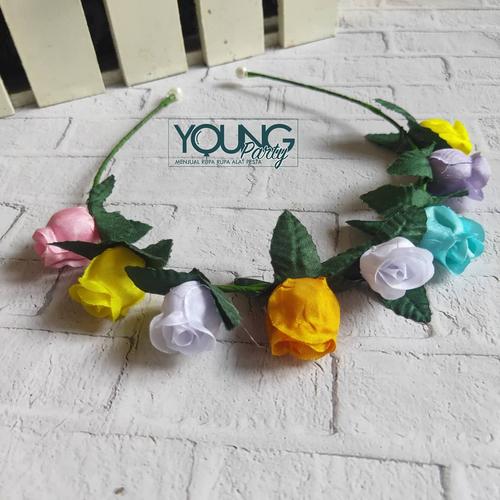 Jual bando bunga/flower crown rainbow/bando bunga anak - Jakarta Pusat ...