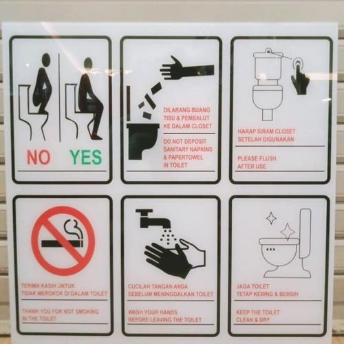 Jual SIGN AKRILIK TATA CARA PENGGUNAAN TOILET - Jakarta Barat - Sentral ...