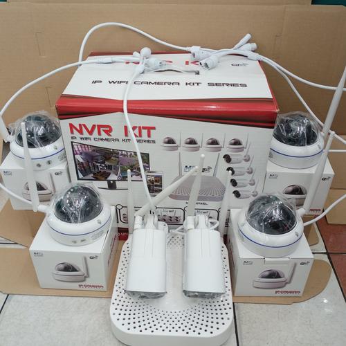 Jual PAKET NVR KIT 6 KAMERA 5MP 1296P wirelles NVR 8CH HDD 500GB APP IP ...