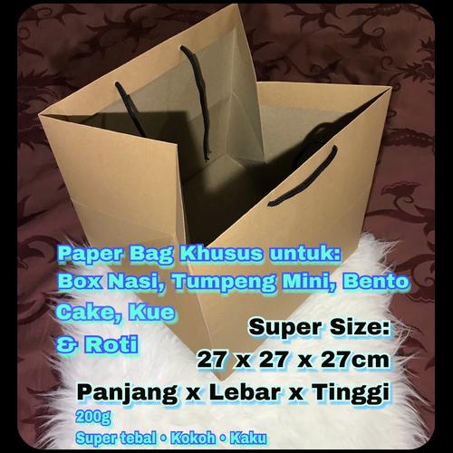 Jual paper bag / tas kertas / paperbag / bento tumpeng cake kue / box ...