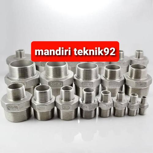 Jual double nepel Reducer 1 1/4" X 3/4" Stainless Steel 304 Drat Class ...