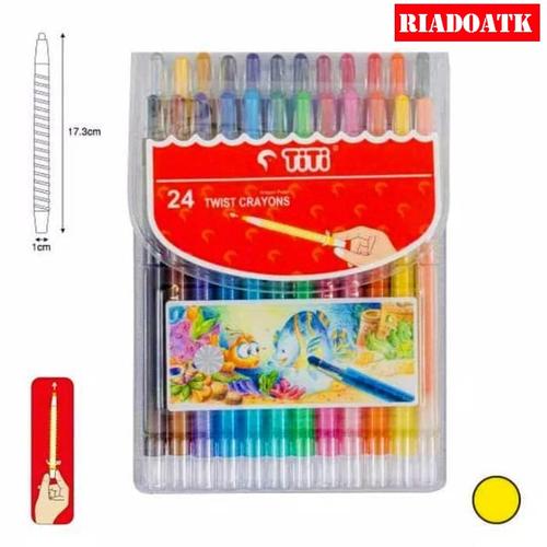 Jual Twist Crayon TITI 24 Colors / Krayon Putar TiTi TI-CP-24 Warna ...