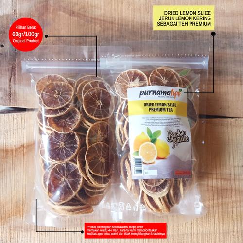 Jual 100gr Dried lemon slice jeruk lemon kering iris minuman berhasiat ...