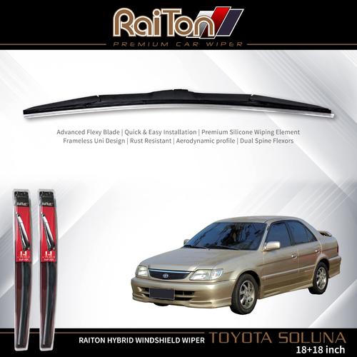 Promo Raiton Sepasang Wiper Hybrid Kaca Depan Mobil Toyota Soluna 18 ...