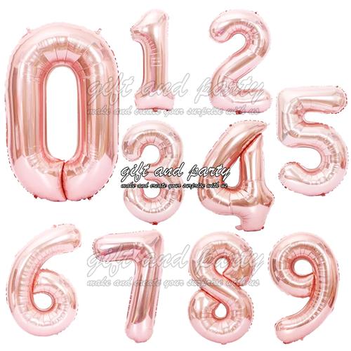 Jual Balon Angka Rose Gold / Balon Angka / Balon Foil Angka - 2 ...