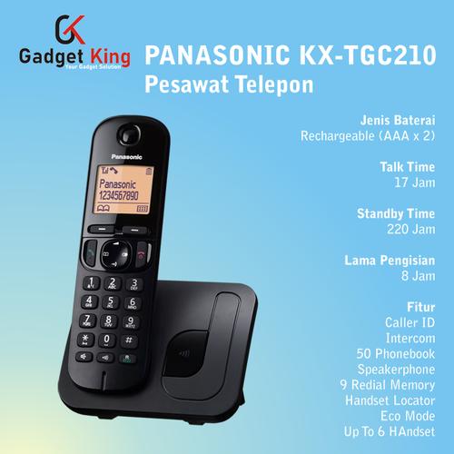 Jual Panasonic KX-TGC210 Pesawat Telepon Wireless Rumah Kantor Indihome - H - KX-TGC210 ...