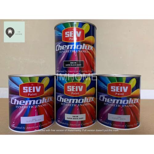 Jual [Free Ongkir] SEIV Cat Minyak 1 kg (Warna Hitam-Putih) (Gloss ...
