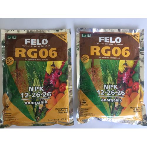 Jual Pupuk Dan Nutrisi Tanaman Felo RG 06 (NPK 12-26-26) @ 500 Gram ...