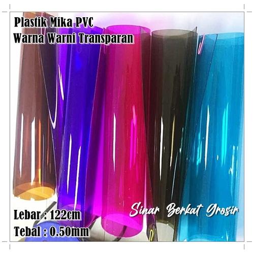 Jual Plastik Mika Lentur Warna Warni PVC Flexible Tebal 0.50mm Lebar 122cm - 0.30mm, Biru Tua ...
