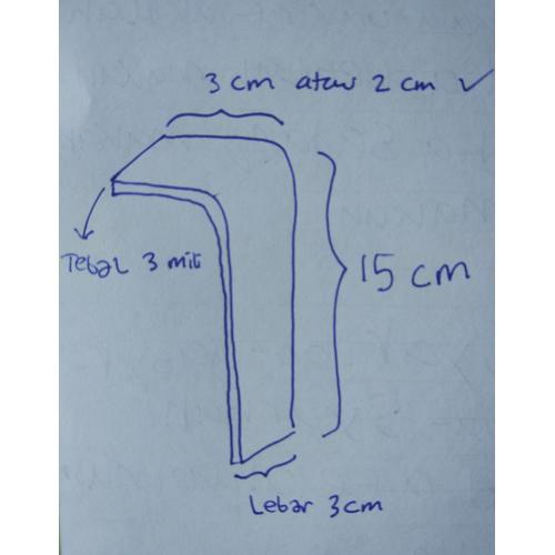 Jual Siku Akrilik 3cm + 15cm lebar 3cm tebal 3mm - Jakarta Pusat - toko ...