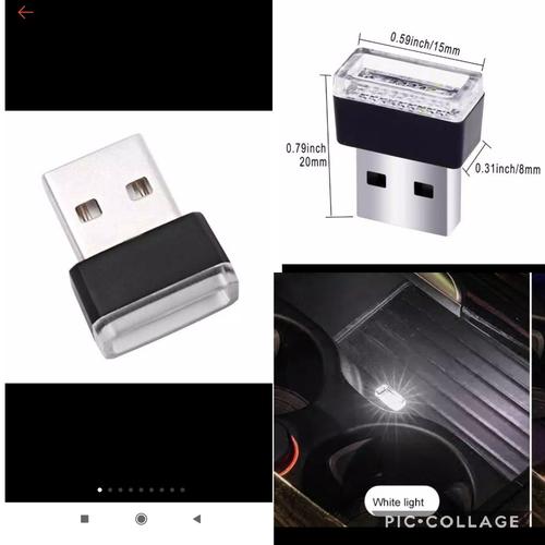 Jual mini usb interior lights lampu interior colok usb warna putih ...