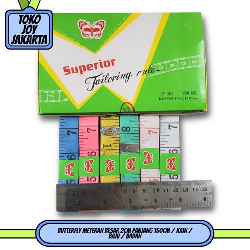 Jual Butterfly Meteran BESAR 2cm Panjang 150cm / Kain / Baju / Badan ...