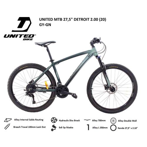Jual Mtb United Detroit 2.00 Alloy 27 Speed Hydraulic 27.5 inch - Kota ...
