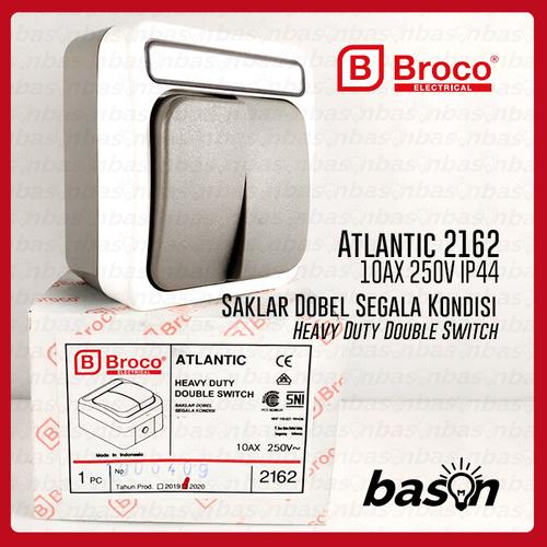 Promo Broco Atlantic 2162 Double Switch 10A 250V - Outbow 2 Gang IP44 ...