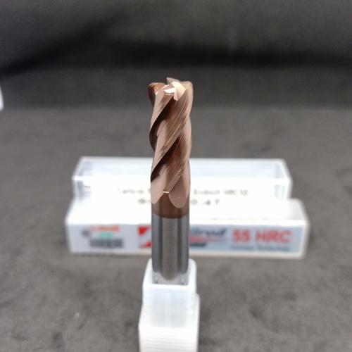 Jual End Mill Ballnose Carbide dia 8 x 60mm 4 Flute 55 HRC Merk L-GroB ...