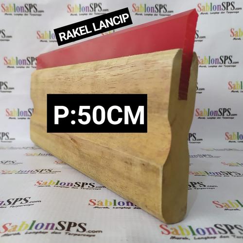 Jual RAKEL SABLON MERAH LANCIP BESAR 7X50MM SET GAGANG KAYU P. 50CM ...