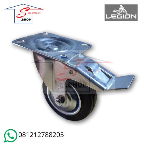 Jual Roda Troli / Roda Kastor / Roda Trolley 6 inch Karet Rem LEGION ...