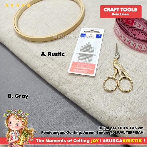 Jual Bahan Kain Linen Sulam Embroidery - Rustic - Kab. Tangerang - Toko ...