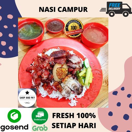 Jual Nasi Campur Babi Panggang Chasio Madu Merah Lapchiong khas ...