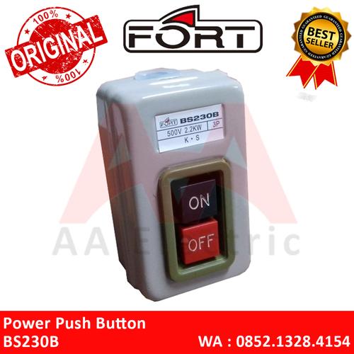 Jual Power Push Button BS230B / BS-230B Model ON-OFF 30A/3.7kW Fort ...
