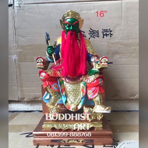 Jual Patung Dewa Ong Ya Lei Fu Ong Ya muka hijau pegang kampak 16 inch ...