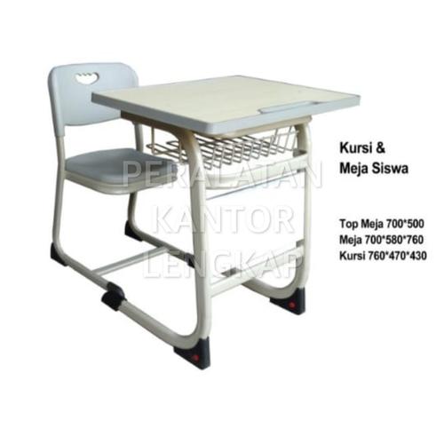 Jual Kursi Meja Siswa SMP SMA KULIAH 1 Set Model Informa Best Quality ...