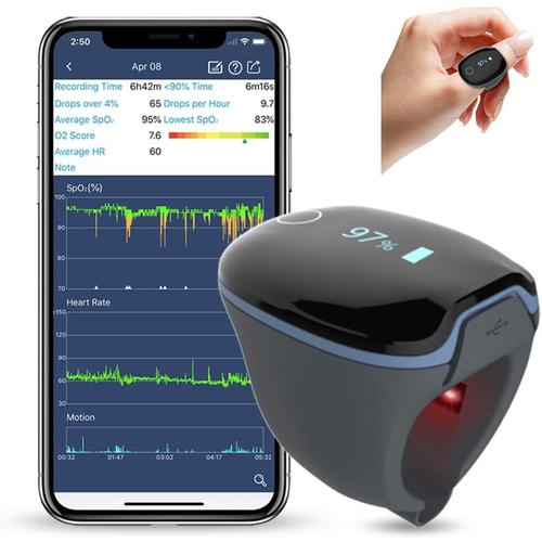 Jual Wellue O2Ring Oxygen Oximeter Sleep Monitor Bluetooth Apnea ...