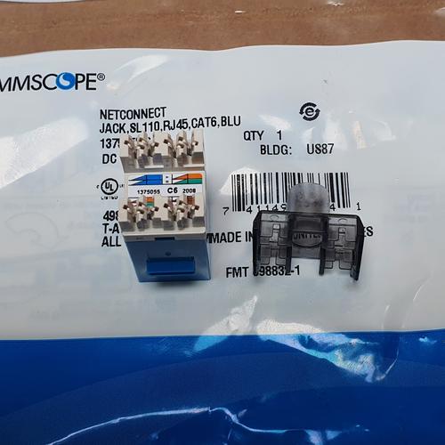 Jual Modular jack cat 6 AMP commscope blue ORIGINAL USA 100% - Jakarta ...