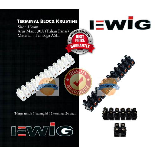 Jual Terminal Krustin 16mm 30A EWIG Terminal Klustin 16mm (Putih/Hitam ...