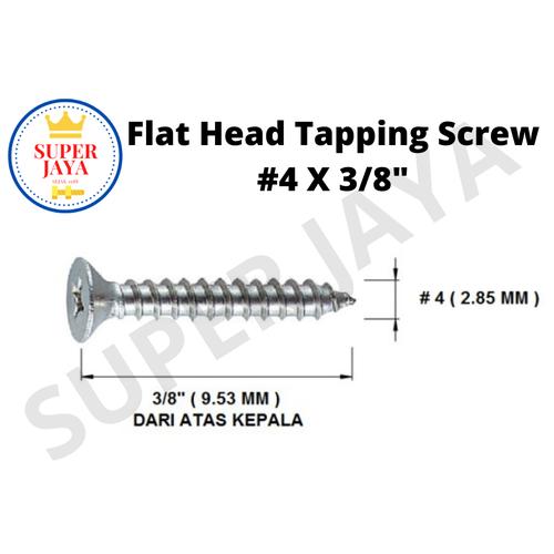 Jual Sekrup kayu skrup tapping screw FH 4 x 3/8" - 10 PCS - Jakarta ...