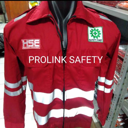 Jual SERAGAM SAFETY HSE MERAH RESLETING FREE LOGO - S - Kab ...