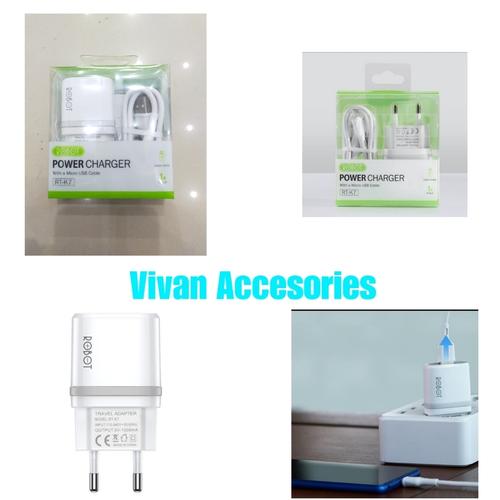 Jual ROBOT RT-K7 Quick Charge Output 5V/1A Fireproof Charger White ...