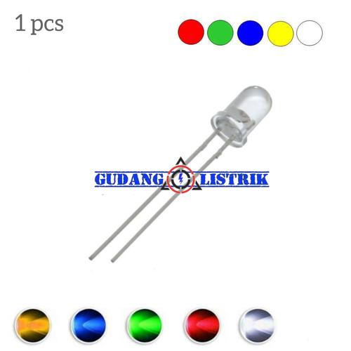 Jual Led 5mm Transparan Putih Bening Nyala Warna 3.7V - Putih - Kota ...