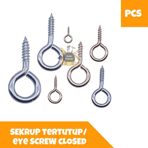 Jual Sekrup Tertutup / Ring O Eye Screw Closed Skrup Gantungan Cantolan ...